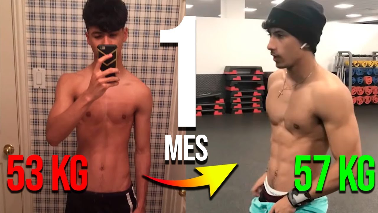 CAMBIO FÍSICO en 1 MES de FLACO a MUSCULOSO 💪 Transformación Física ...