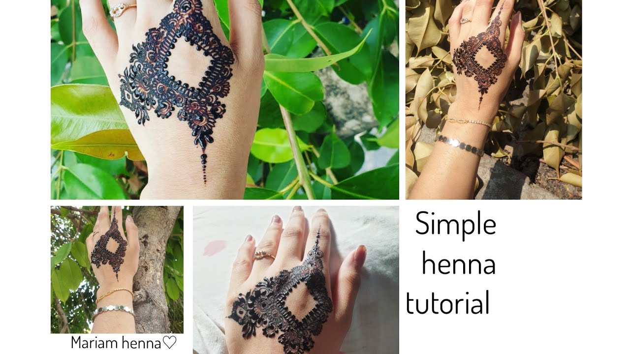 Easy and Simple henna tutorial for beginners || DIY henna || 2020 henna ...