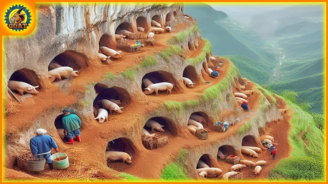 China Free-Range Pig Farm - Chinese Farmer Dig Cave to Raise Pigs in ...