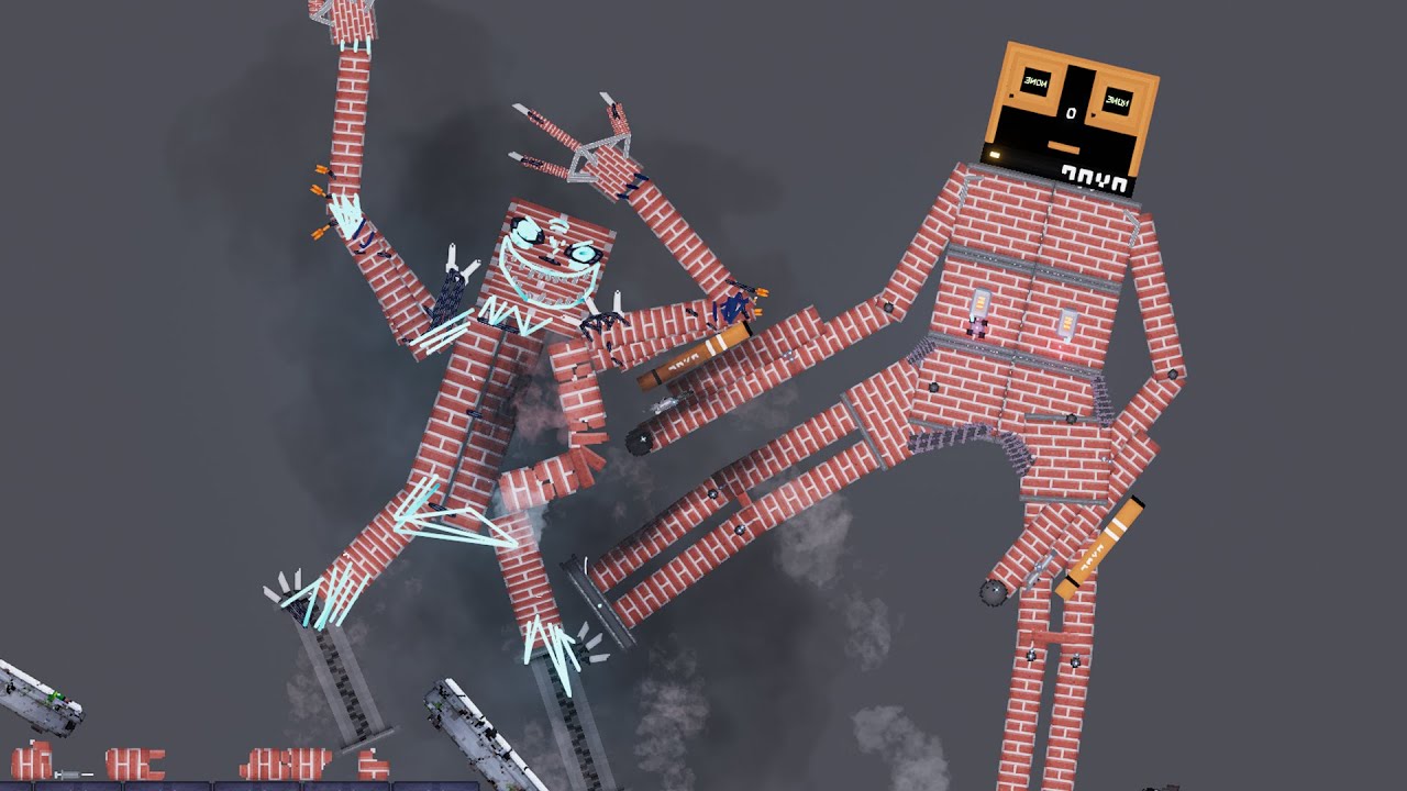 Brick Golem vs Brick Golem fighting - People Playground 1.22.2 - YouTube