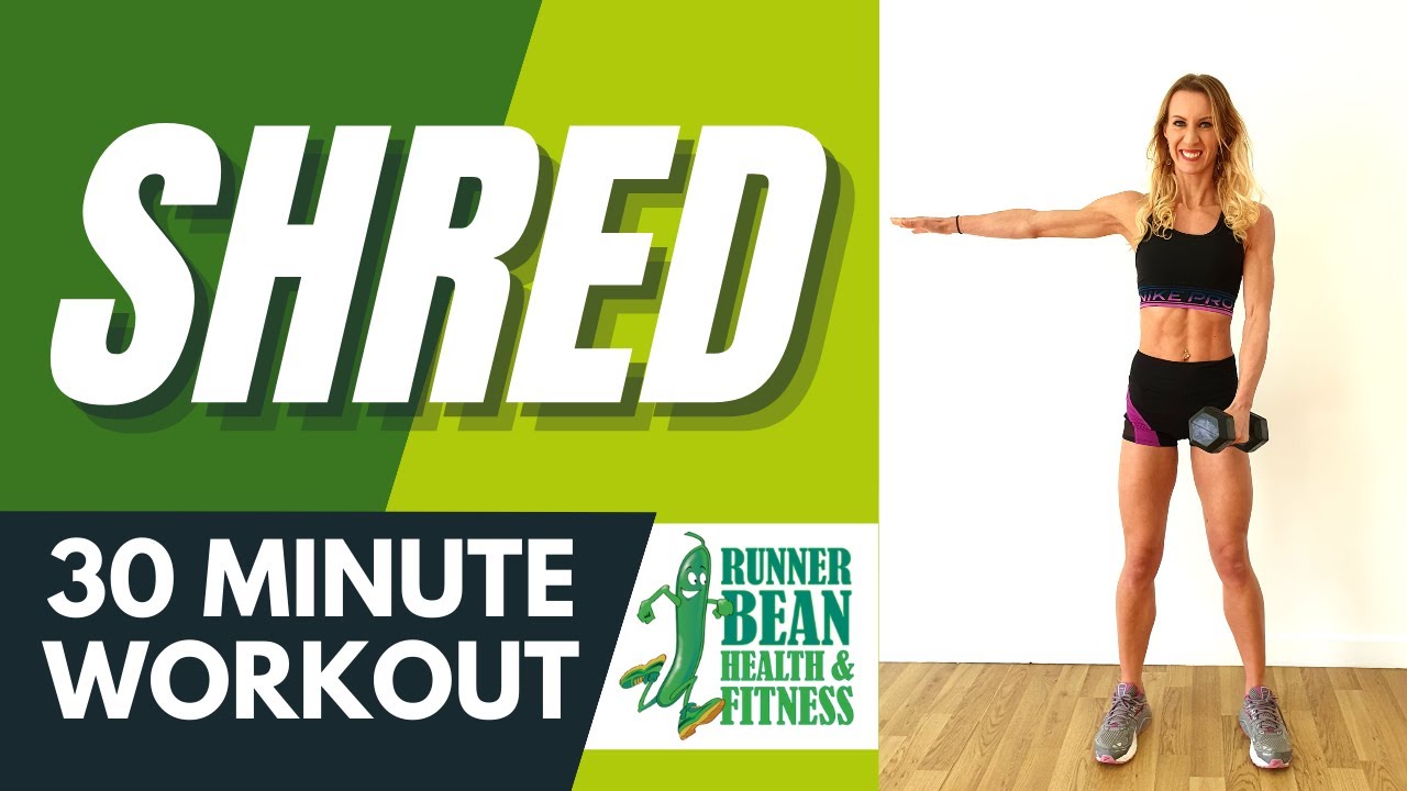 SHRED / 30 Minute Dumbbell Workout - Full Body Fitness Class - YouTube