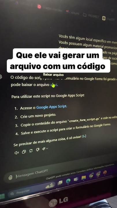 Chat GPT e Google Forms - Criando um formulário no google forms com ajuda do chat GPT - YouTube
