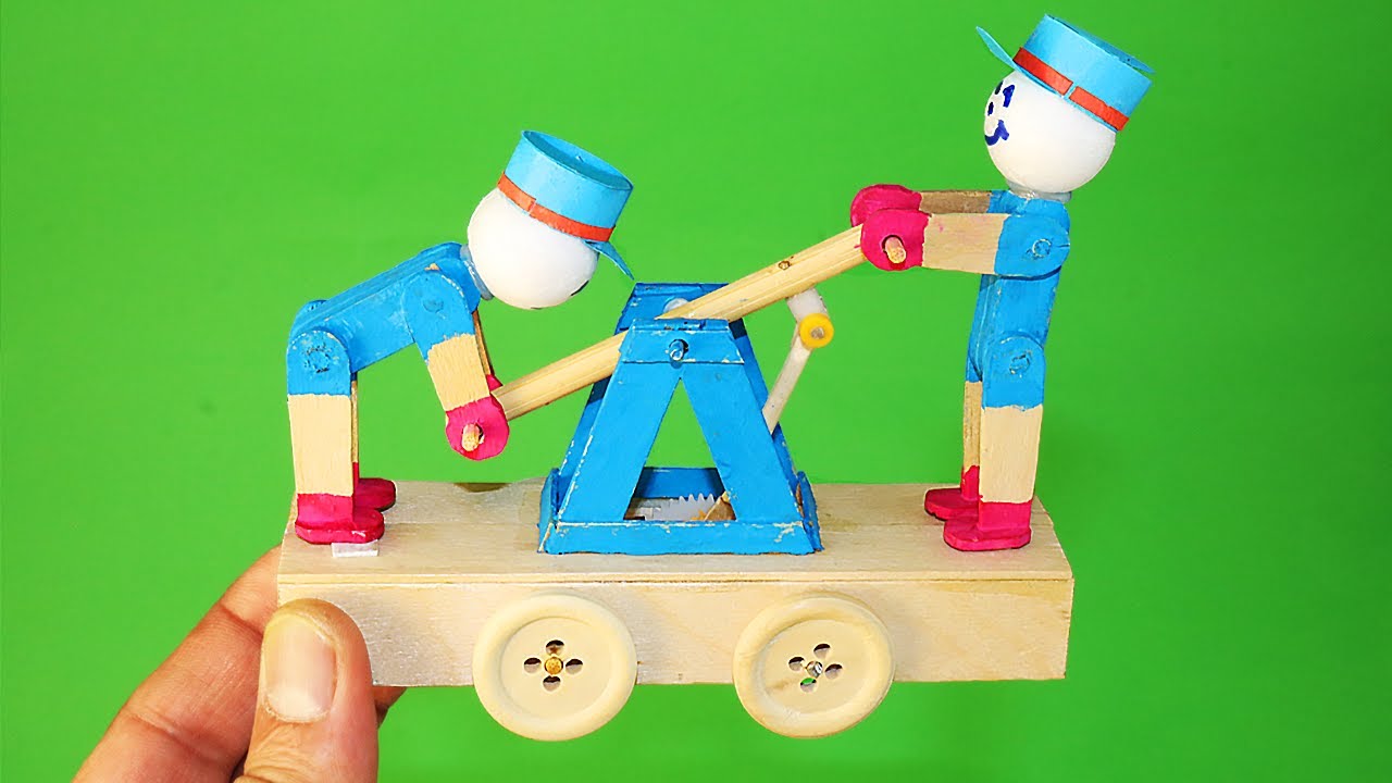 An Amazing Railway Handcar with Recyclable Materiels, - YouTube