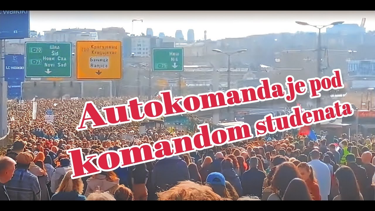 UŽIVO: Studenti i traktoristi blokirali autokomandu - YouTube