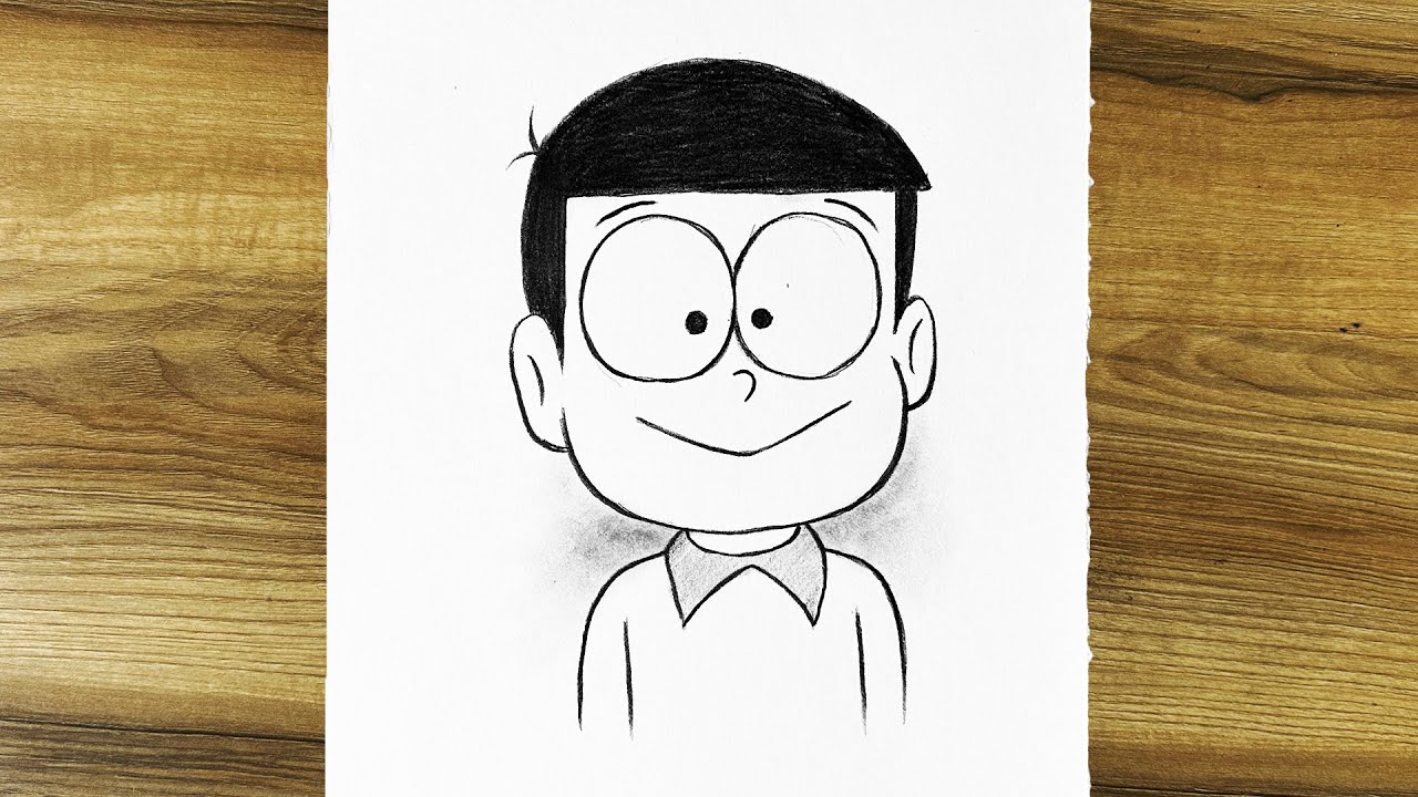 How to draw Nobita from Doraemon || Anime drawing tutorial - YouTube