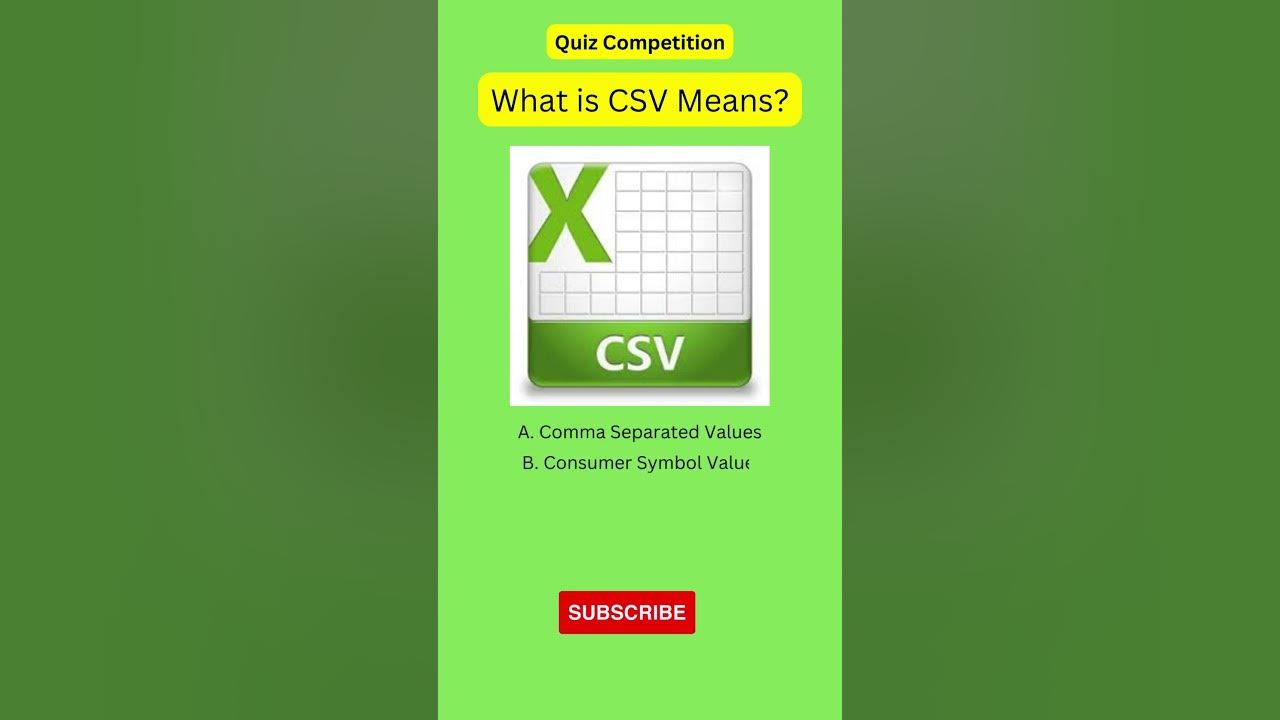 What is CSV file ? #quizcompetition #quiz - YouTube