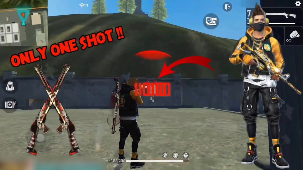 one shot free fire - YouTube