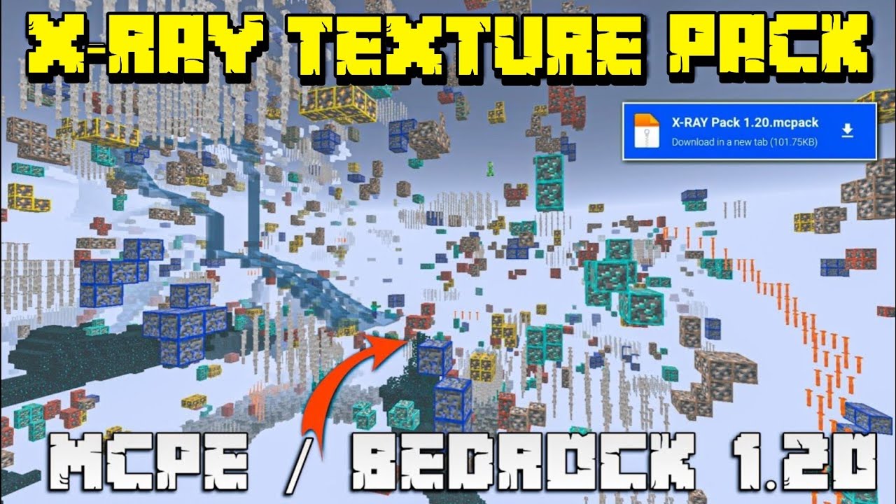 X-RAY Texture Pack For Mcpe/Bedrock 1.20 👁️| X-Ray Mod For Minecraft Pe ...