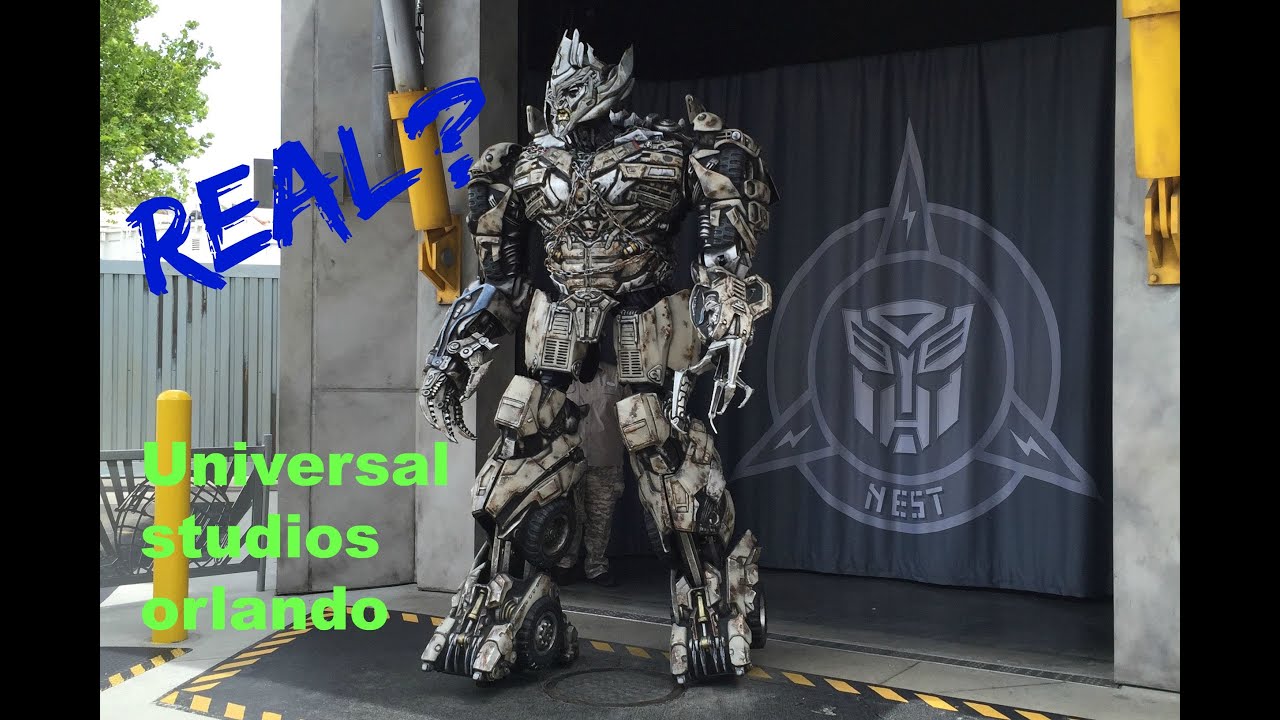 transformers ride with real life bumblebee and megatron action theme ...