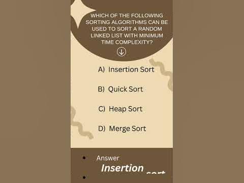 Best Sorting Algorithm for Linked Lists? 🤔 #SortingAlgorithms #dsa #datastructures #sorting ...