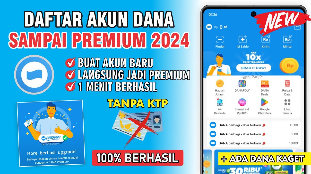 BERHASIL CARA DAFTAR DANA PREMIUM TANPA KTP - BUAT AKUN DANA PREMIUM ...