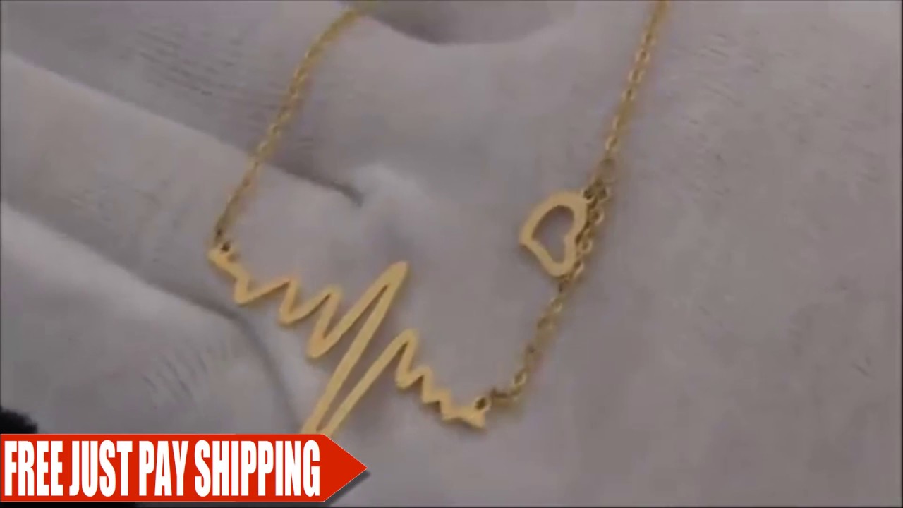Heart Beat Gold Necklace - YouTube
