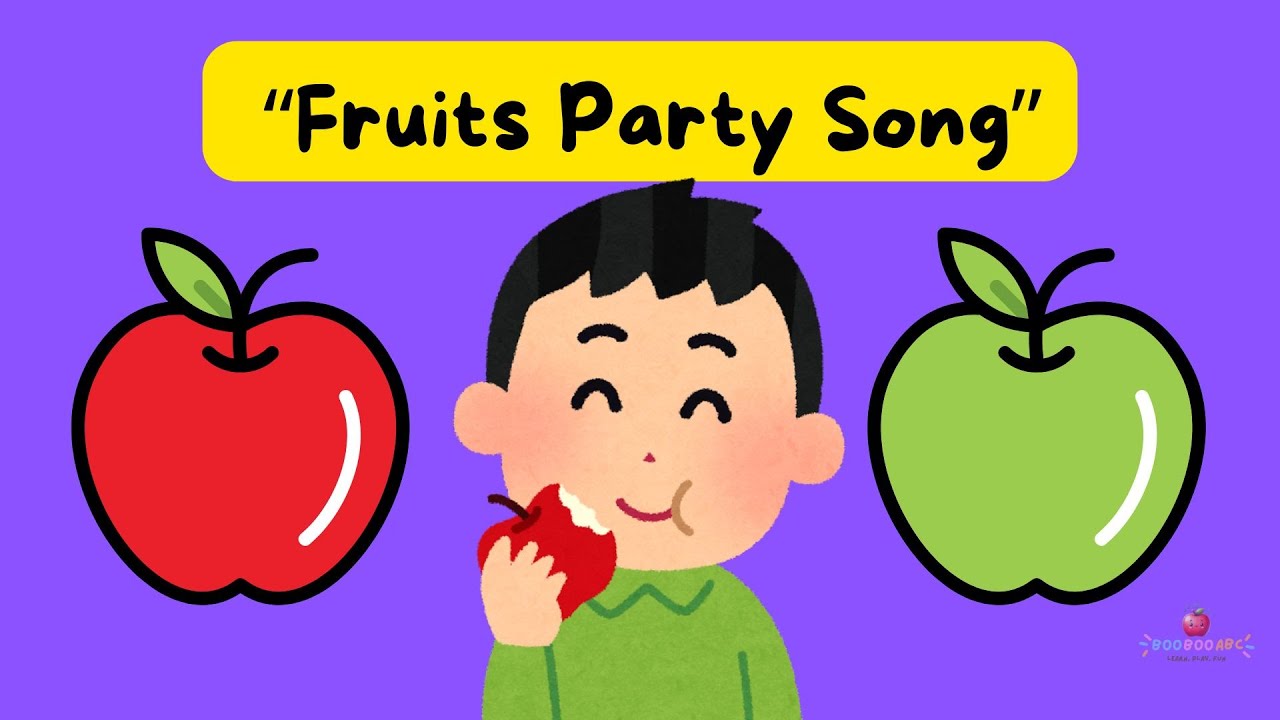 Funky Fruit Party Song | Learn Fruit Names and Colors | BooBooABC ...