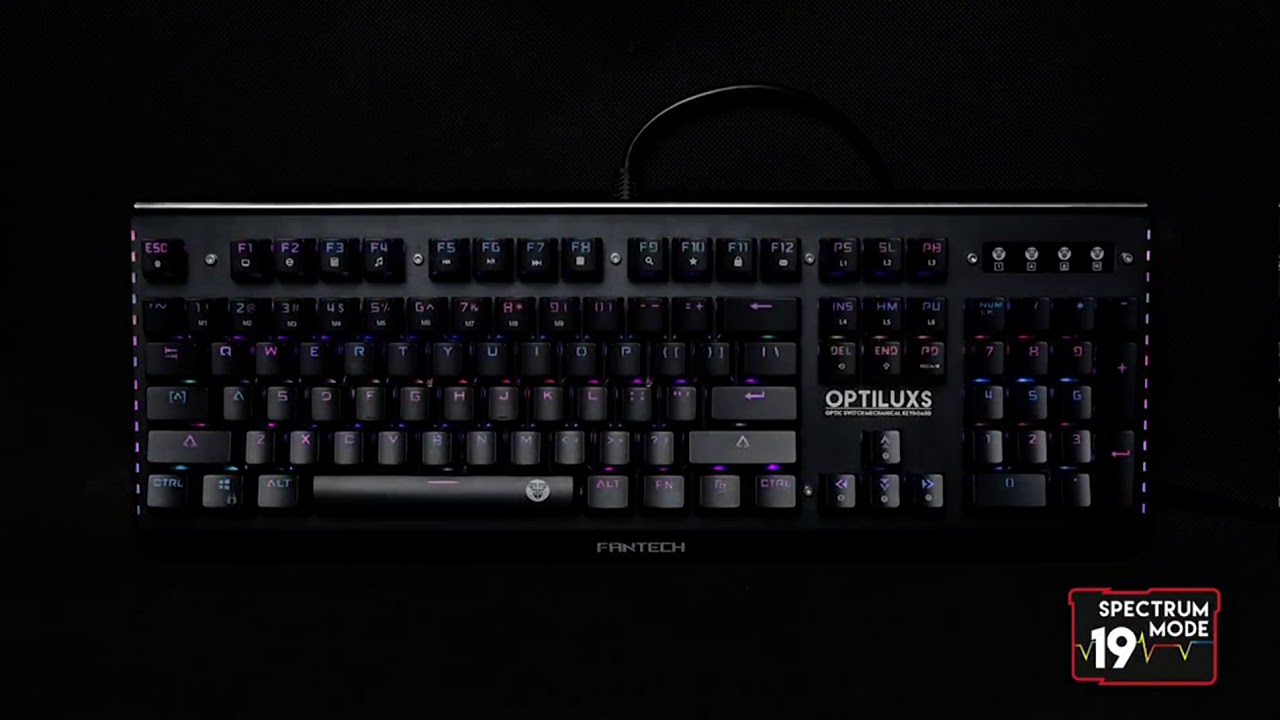 FANTECH MK884 Optiluxs RGB Optical Switch Keyboard - YouTube