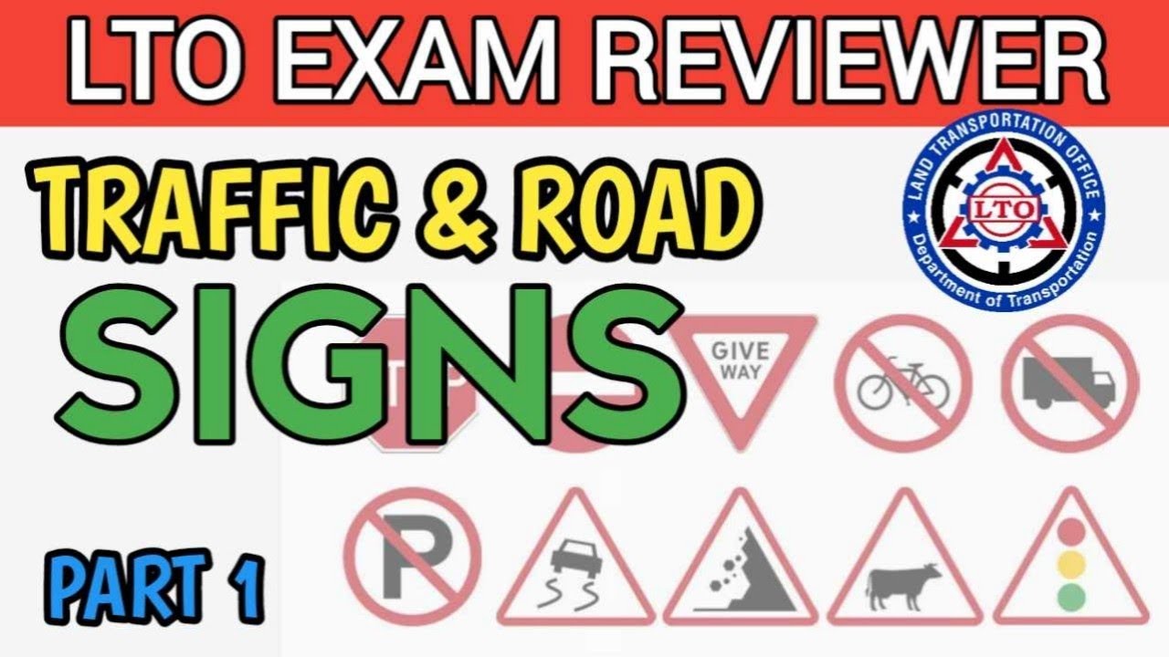 2024 LTO TRAFFIC AND ROAD SIGNS EXAM REVIEWER TAGALOG VERSION Part 1 ...