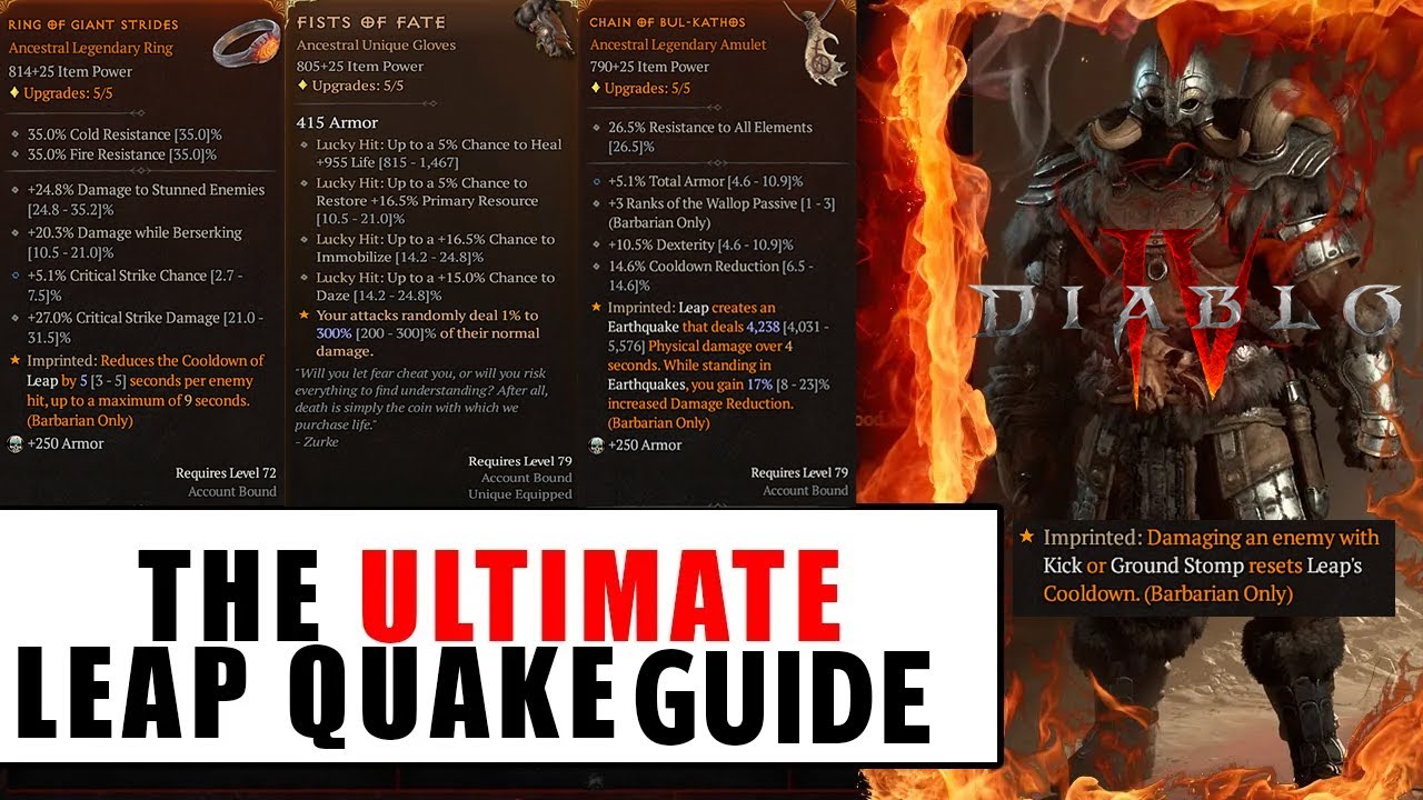 The Ultimate Guide to Leap Quake! Lvl 91+ Diablo IV - YouTube