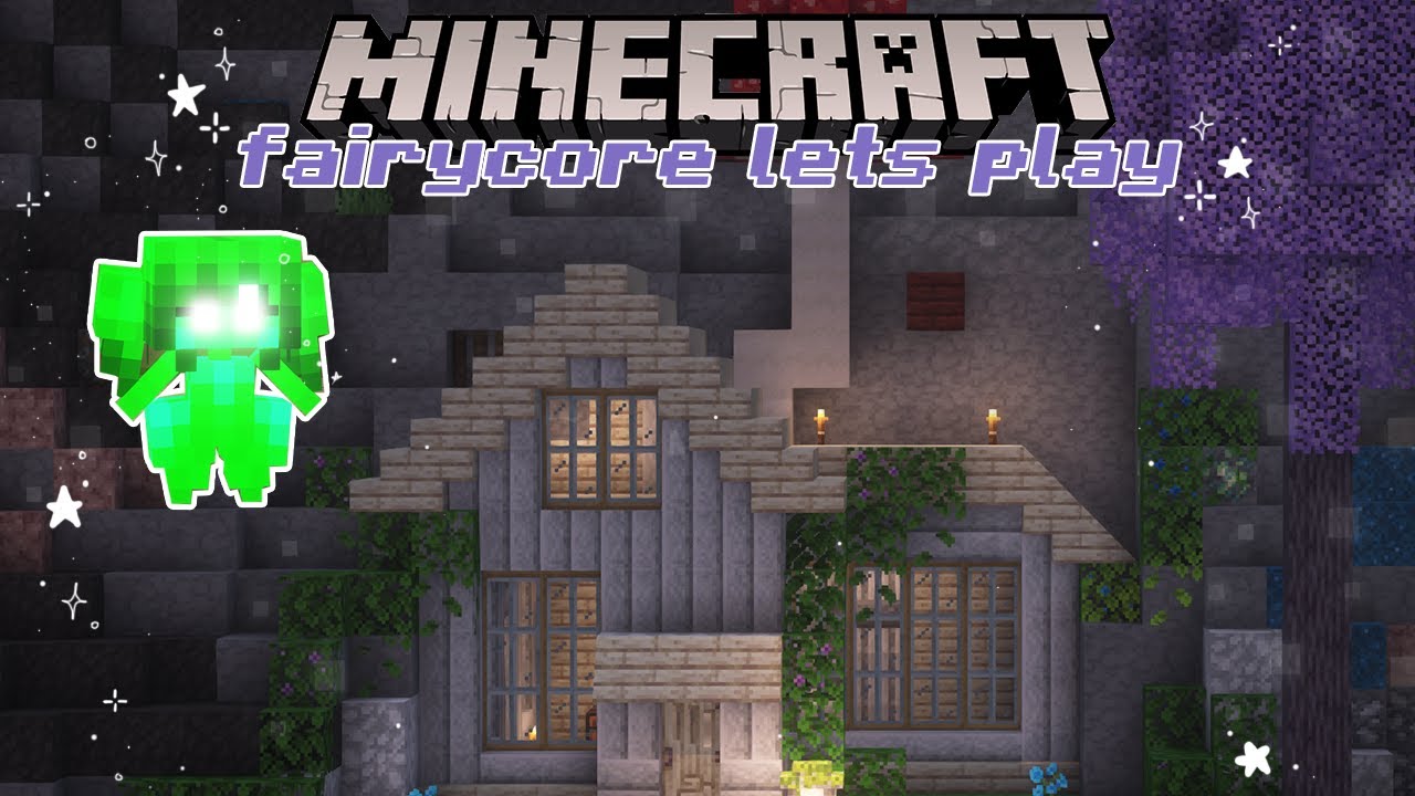 a CUTE and COZY cave house ♡ Minecraft Fairycore Let's Play | Part 5 ...