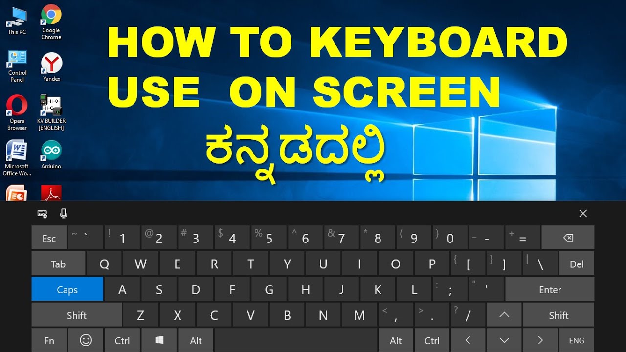 How to keyboard use on PC screen explained in Kannada | #youtechkannada ...