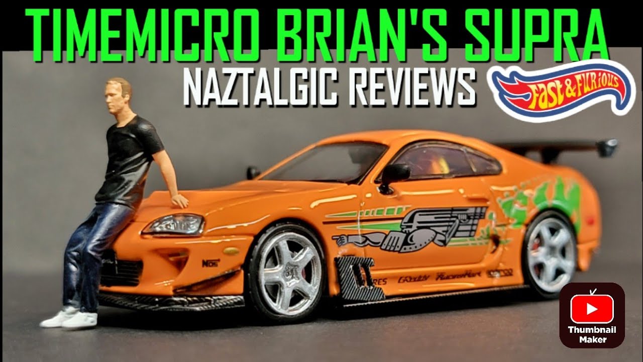 TIMEMICRO Toyota Supra F&F Livery with Brian figure | Unbox & Review ...