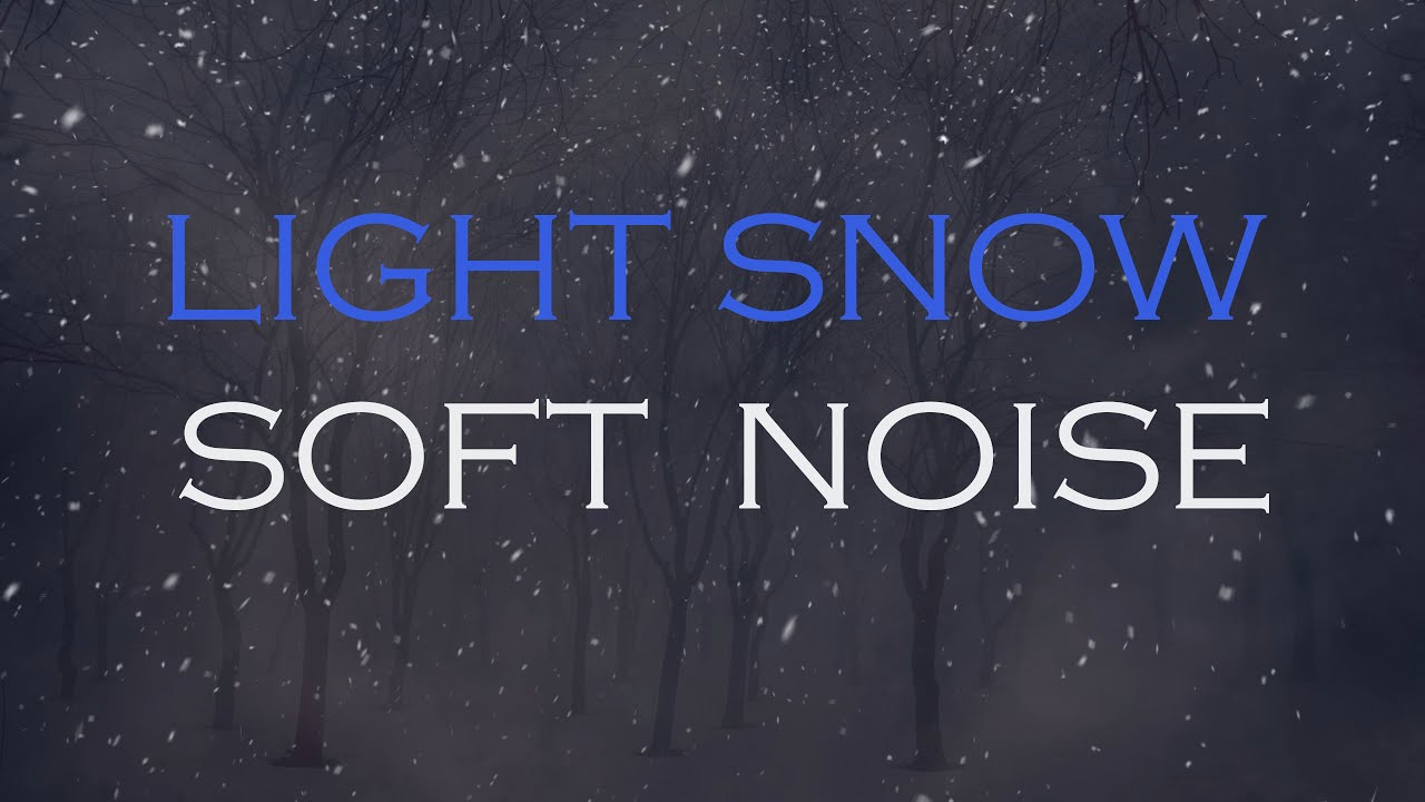 LIGHT SNOW | NOISE WIND | SNOWFALL IN THE PARK | Natural soft sound ...