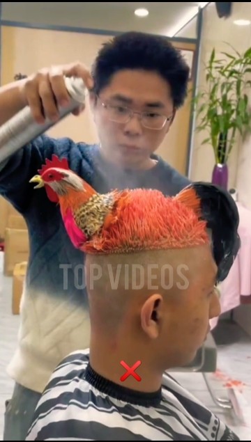 Cock Hairstyle 😱 Shorts Viralvideo China Chinese Video Trending Comedy Youtube
