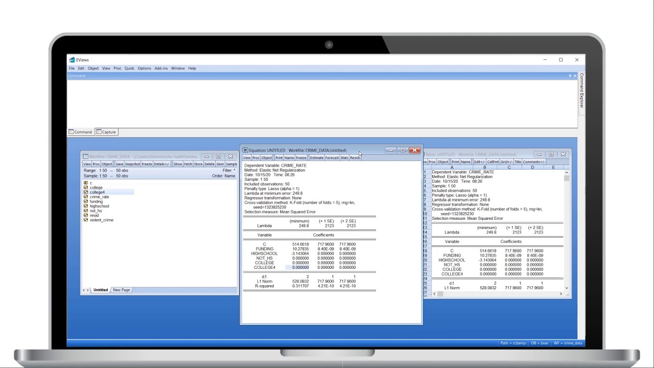 Elastic Net, LASSO and Ridge Regression Enhancements in EViews 12 - YouTube