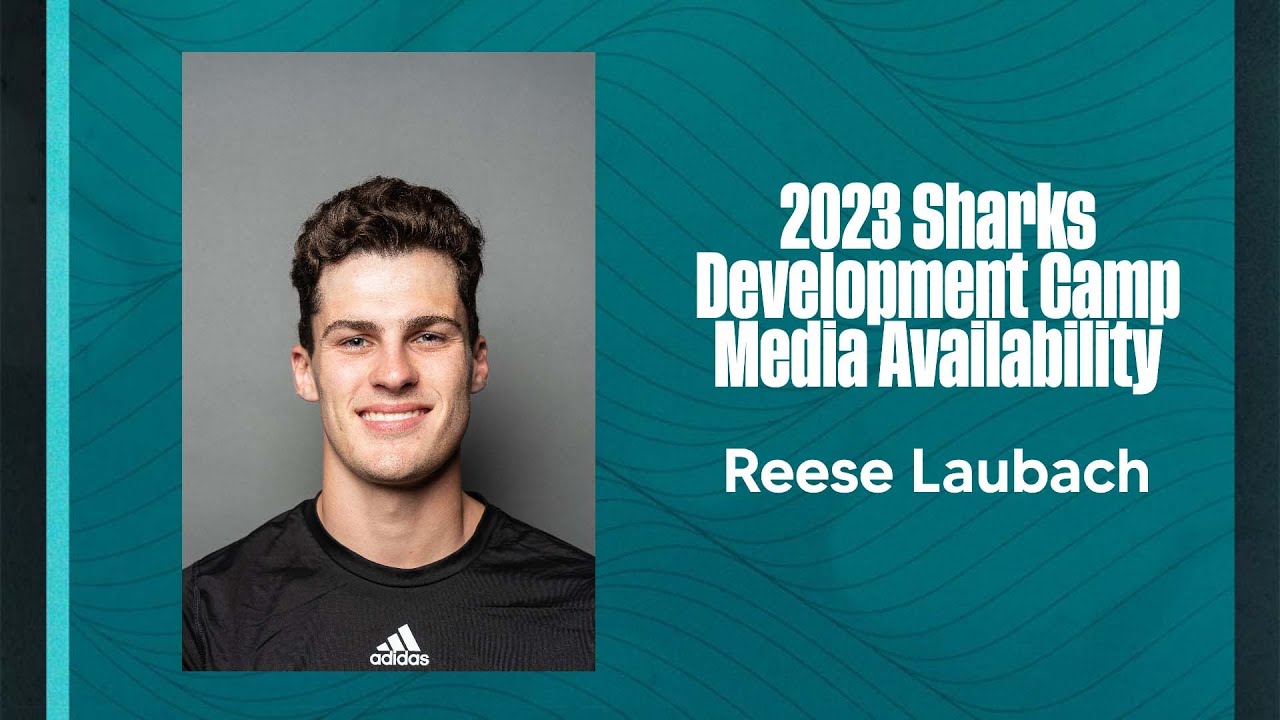 Reese Laubach Speaks with Media at 2023 Sharks Development Camp - YouTube
