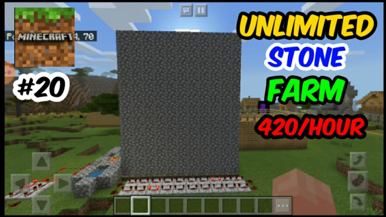 HOW TO MAKE UNLIMITED STONE FARM IN MINECRAFT POCKET EDITION ...