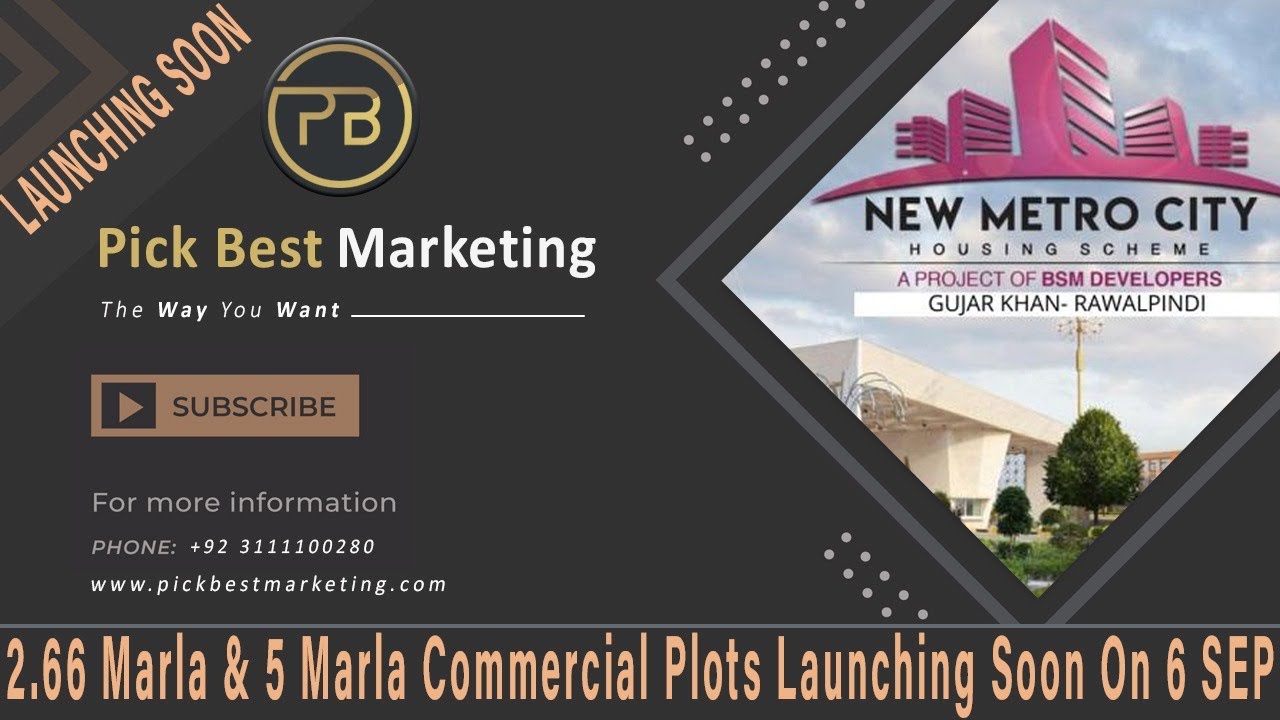 Metro City launches|| 2.66 and 5 Marla commercial plots || Launching ...