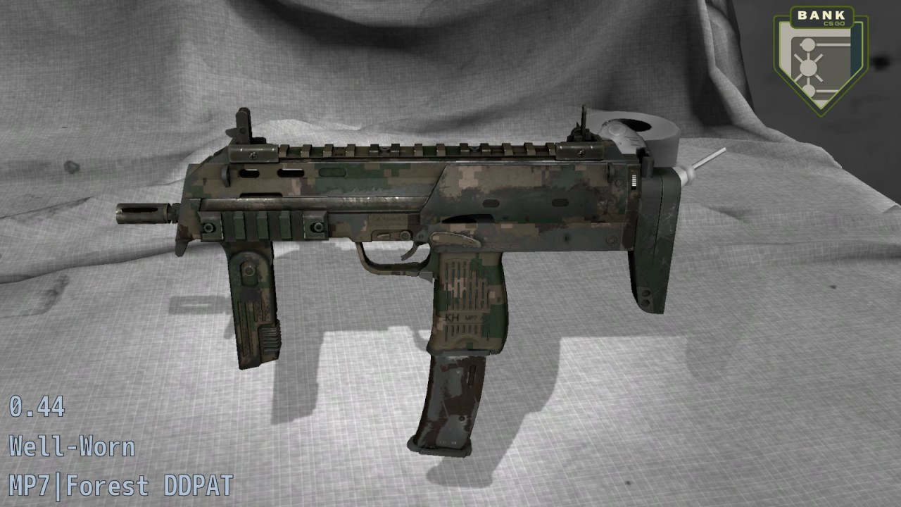 MP7 Forest DDPAT - Skin Wear Preview - YouTube
