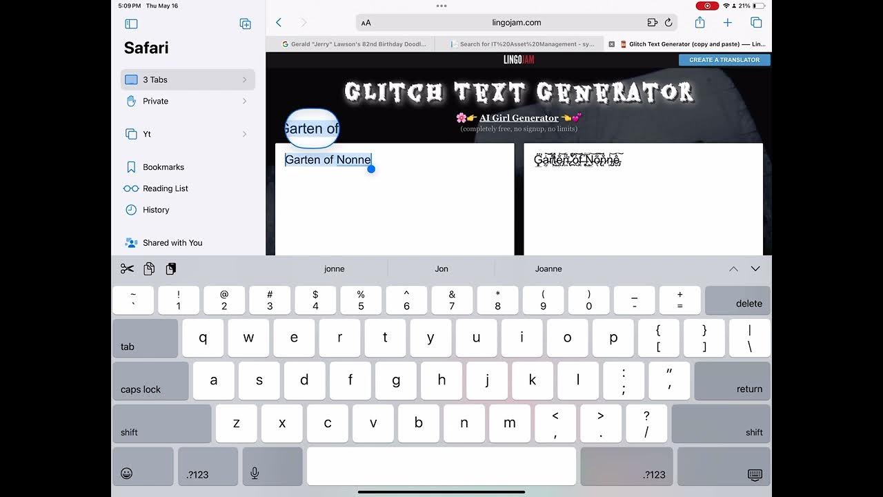 How to make glitched text - YouTube