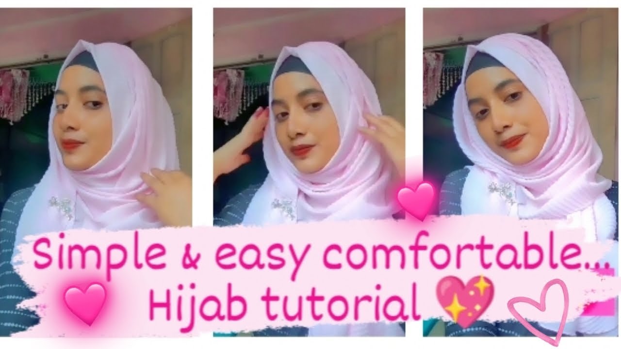 Simple..&..easy....All time comfortable ..Hijab tutorial....💖 - YouTube