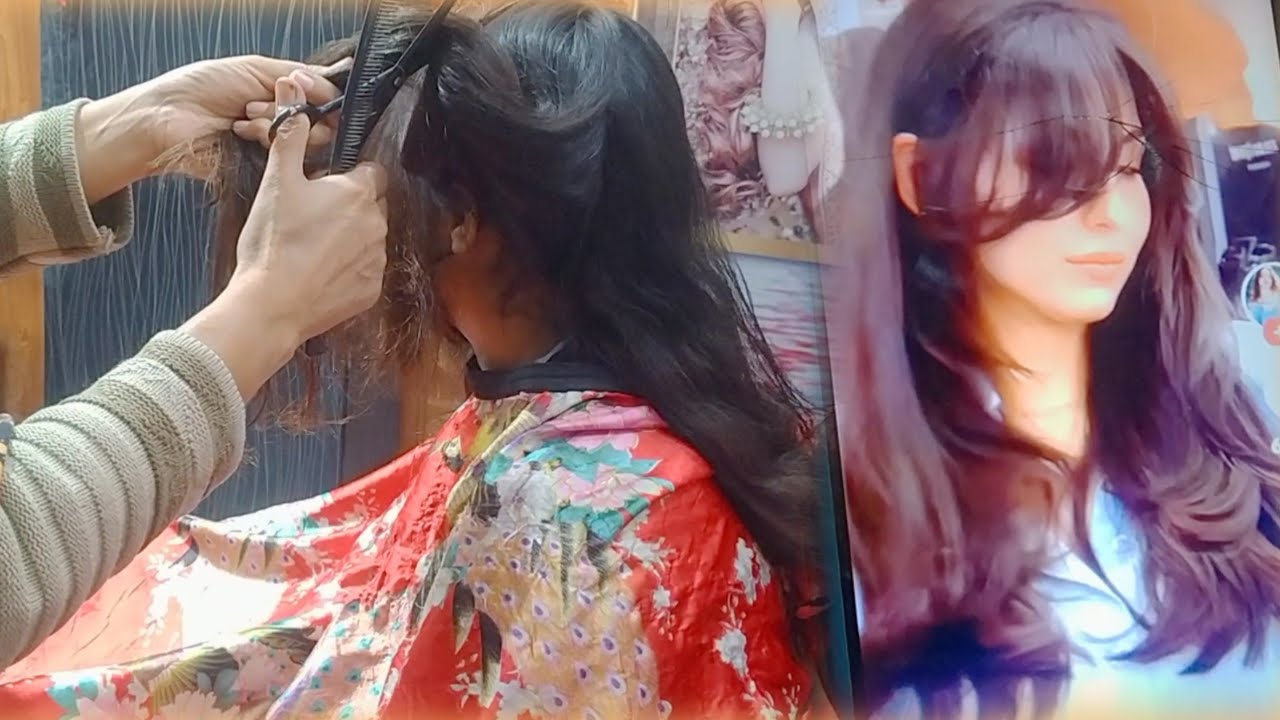 ladies beauty parlour haircut vlog | village haircut | by farwa vlogs ...