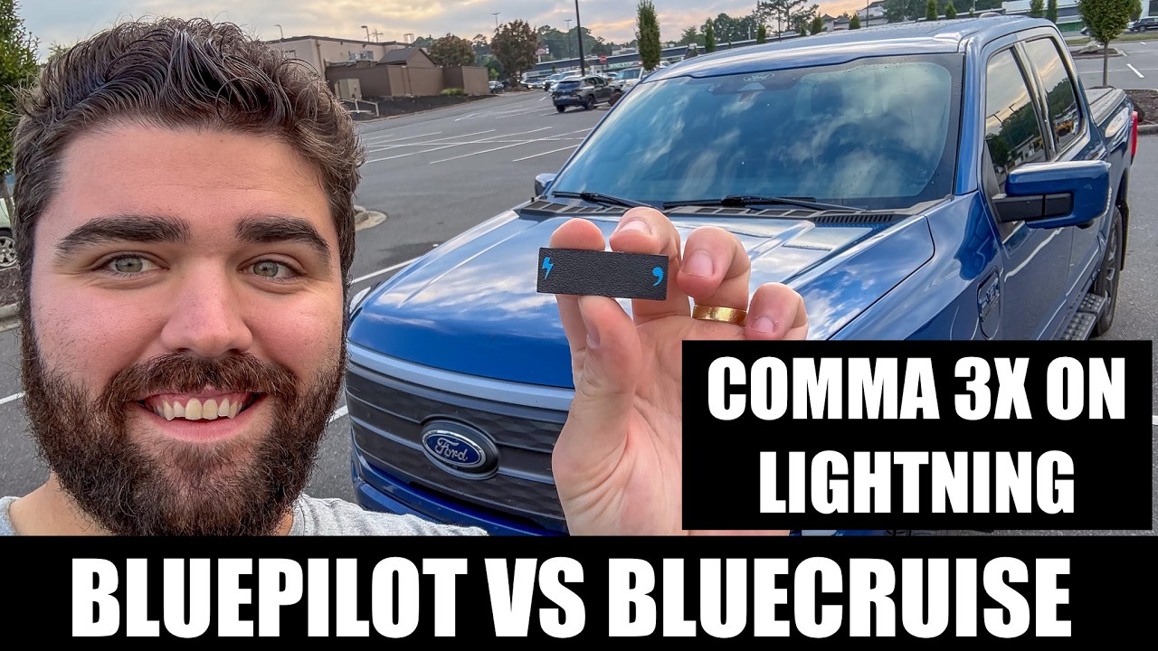 Comma 3X on F150 Lightning Is Ready For Primetime - BluePilot 4.0 Demo Drive City & Interstate ...