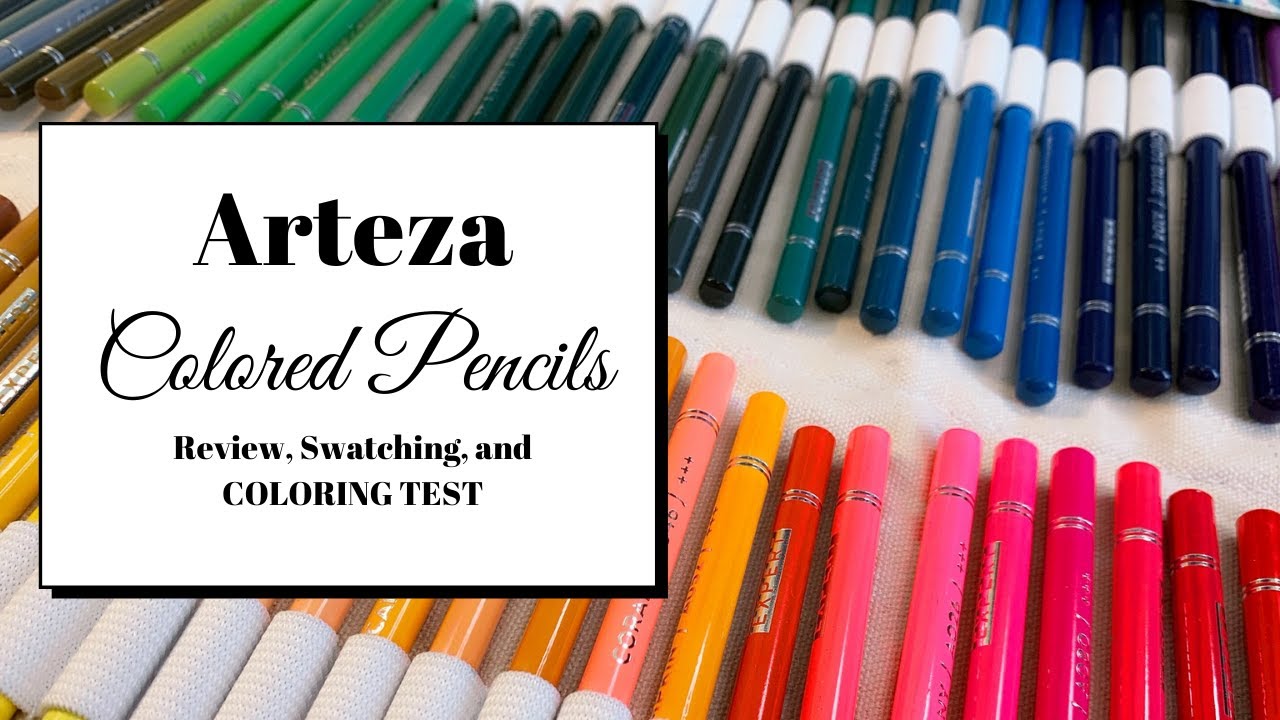 Arteza Colored Pencils | Review, Swatching, and COLORING TEST - YouTube
