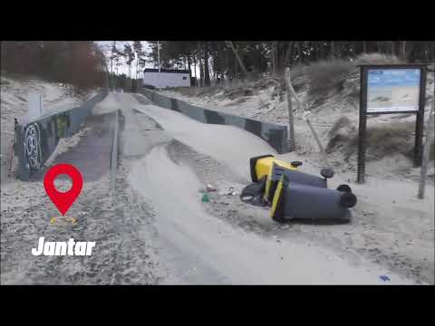 Sztorm na Bałtyku w Jantarze 