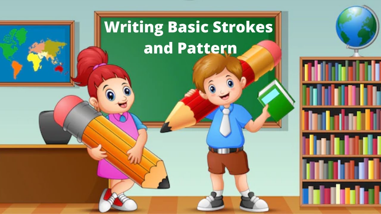 How to write basic strokes for kindergarten | Sleeping Line | Standing ...