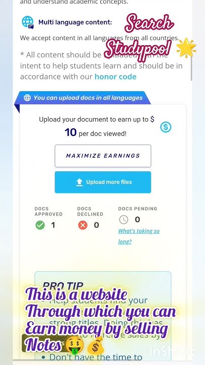 Studypool is a website through which students can earn money 🤑💰 by ...