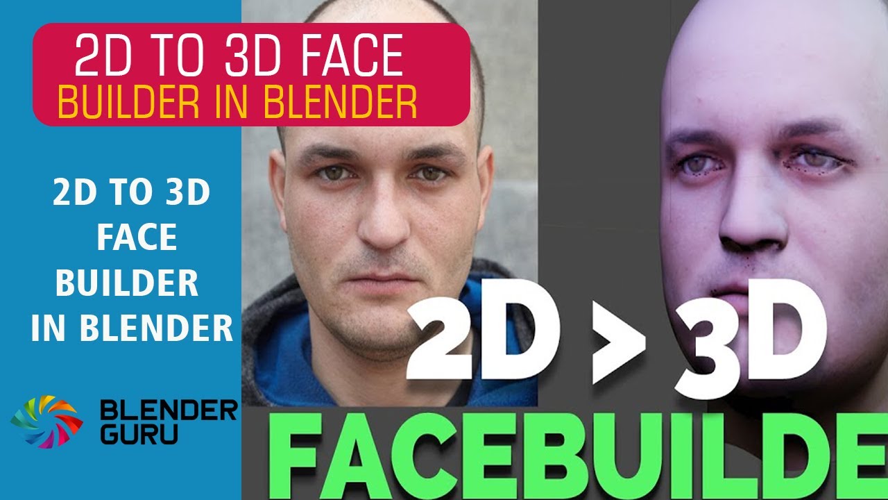 2D TO 3D FACE-BUILDER IN BLENDER! | Blender 2.8 Low Poly 3D Modeling ...