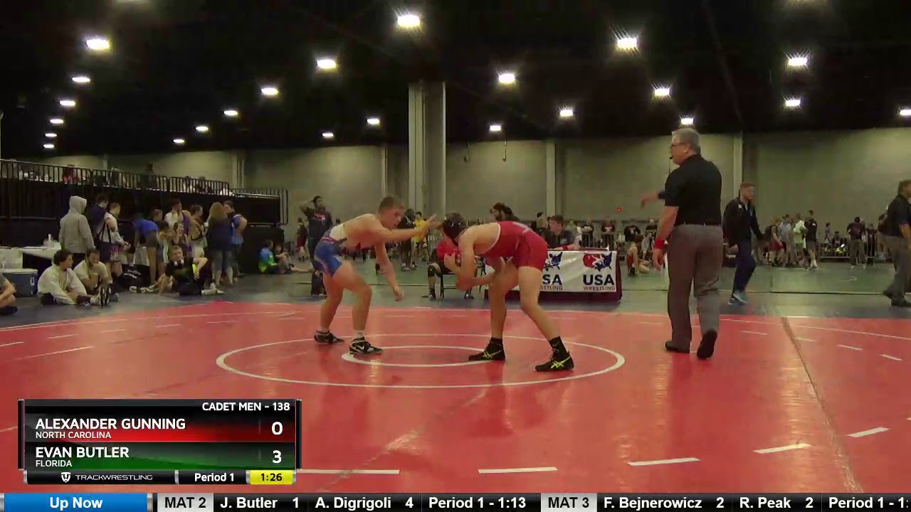 Cadet Men 138 Alexander Gunning North Carolina Vs Evan Butler Florida ...