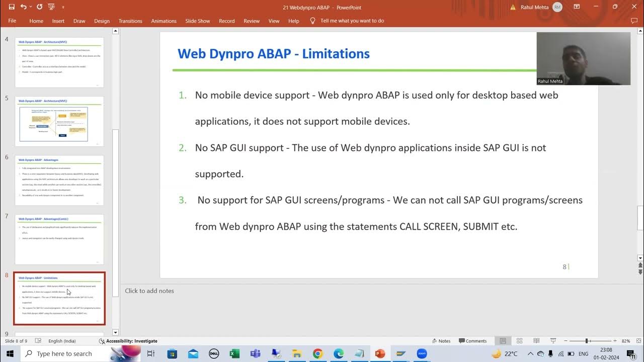 2 - Web Dynpro ABAP - Advantages and Limitations - YouTube