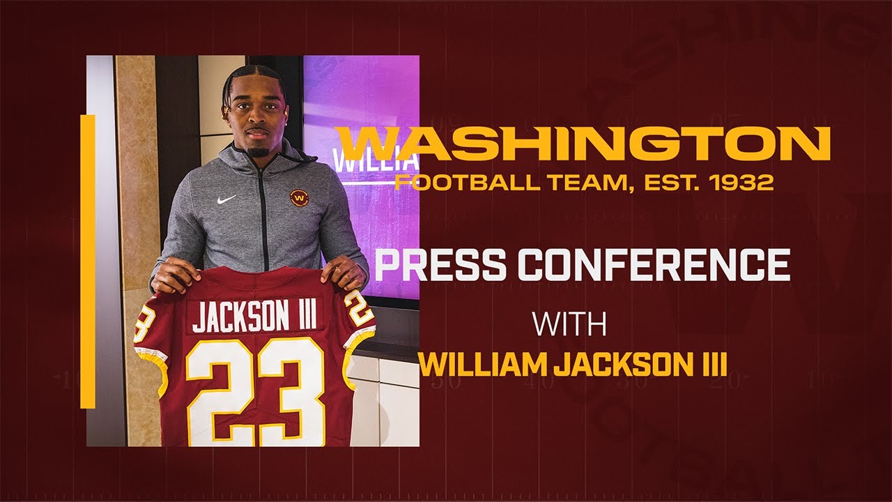 Press Conference: CB William Jackson III, Washington Football Team's ...