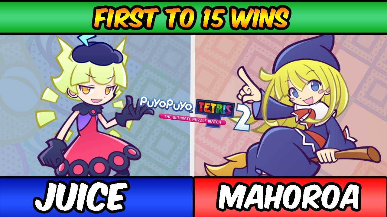 Puyo Puyo Tetris 2 - Juice (Dark Marle) vs Mahoroa (Witch) FT15 - YouTube