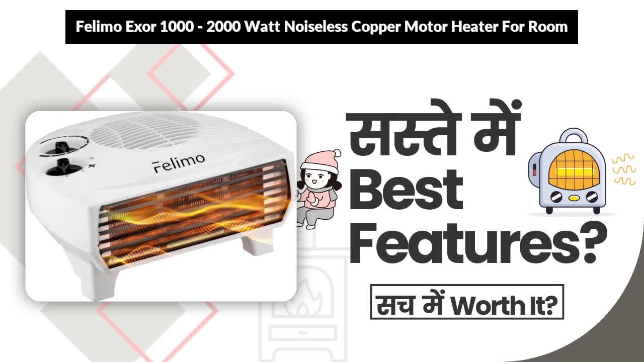 Felimo Exor 1000 - 2000 Watt Noiseless Copper Motor Heater For Room ...