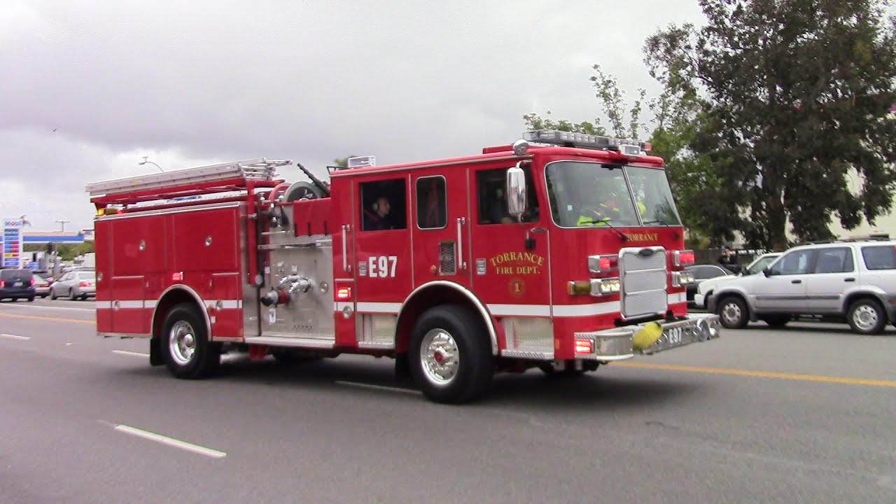Torrance Fire Engine 97 Response Demo - YouTube