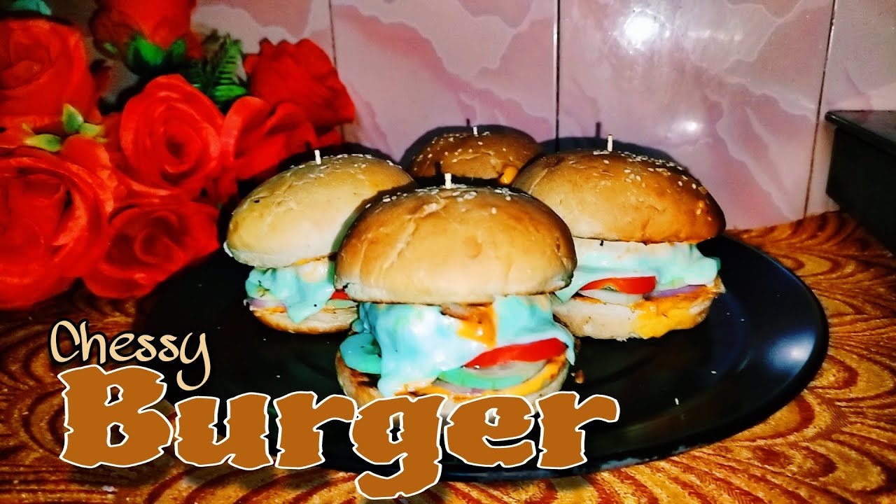 Cheesy Burger with homemade mutton patty| Quick n easy recipe | snacks 🍔🔥🍔😋 💠 - YouTube