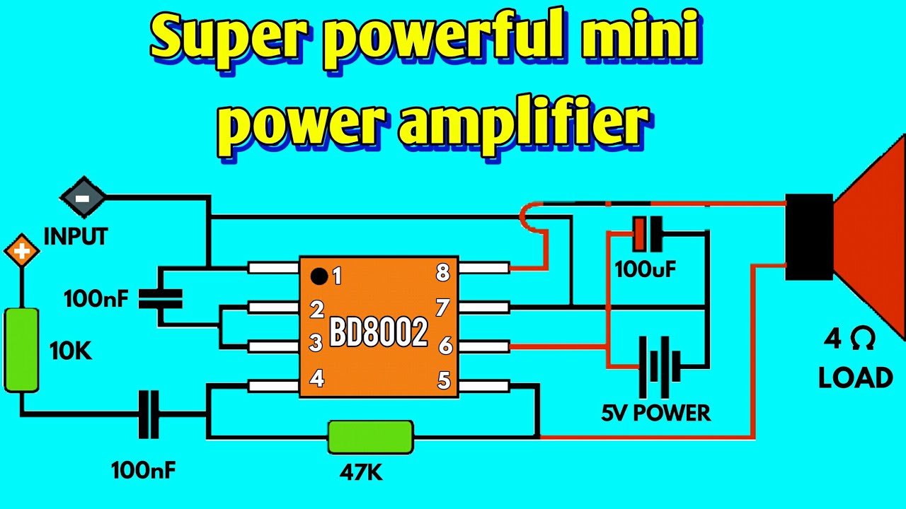 SUPER POWERFUL MINI POWER AMPLIFIER MAKING (BD8002A)|| DIY AUDIO AMP ...