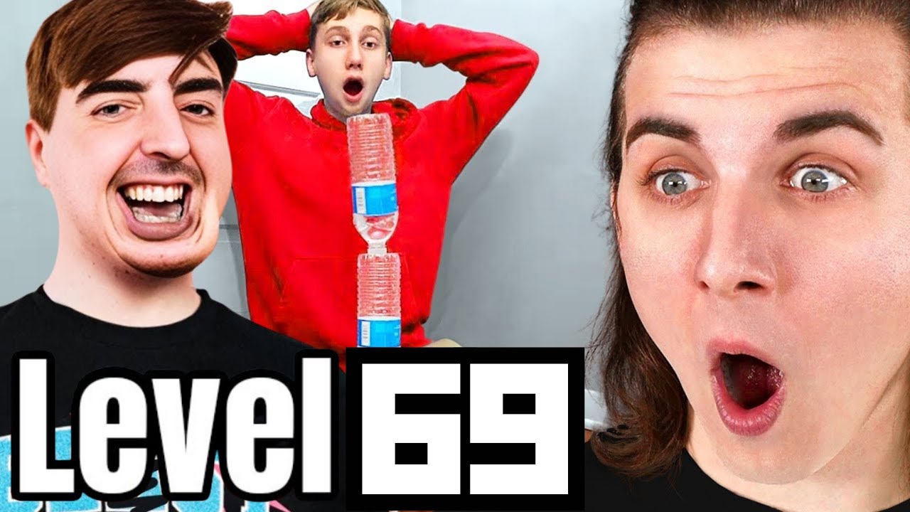 Level 1 To Level 100 Trickshots! Mr Beast Reacts AKA Mr Best @MrBeast ...