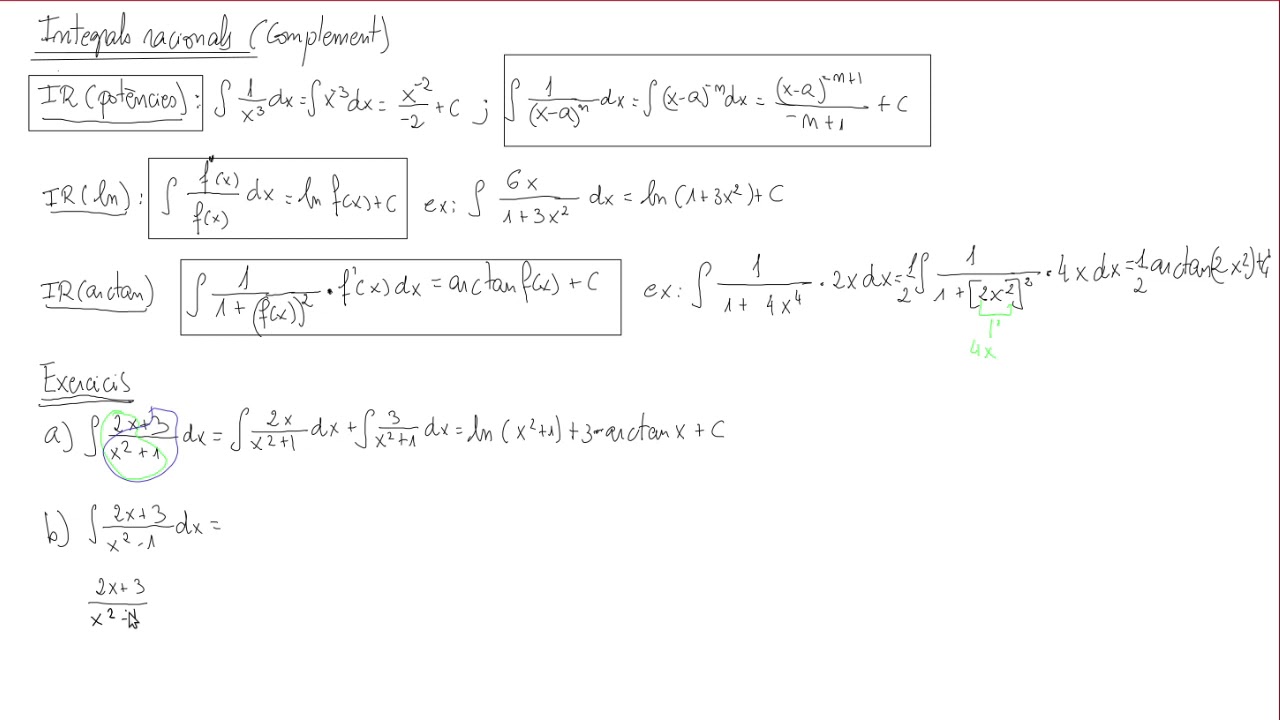 Integrals racionals practicar (1) - YouTube