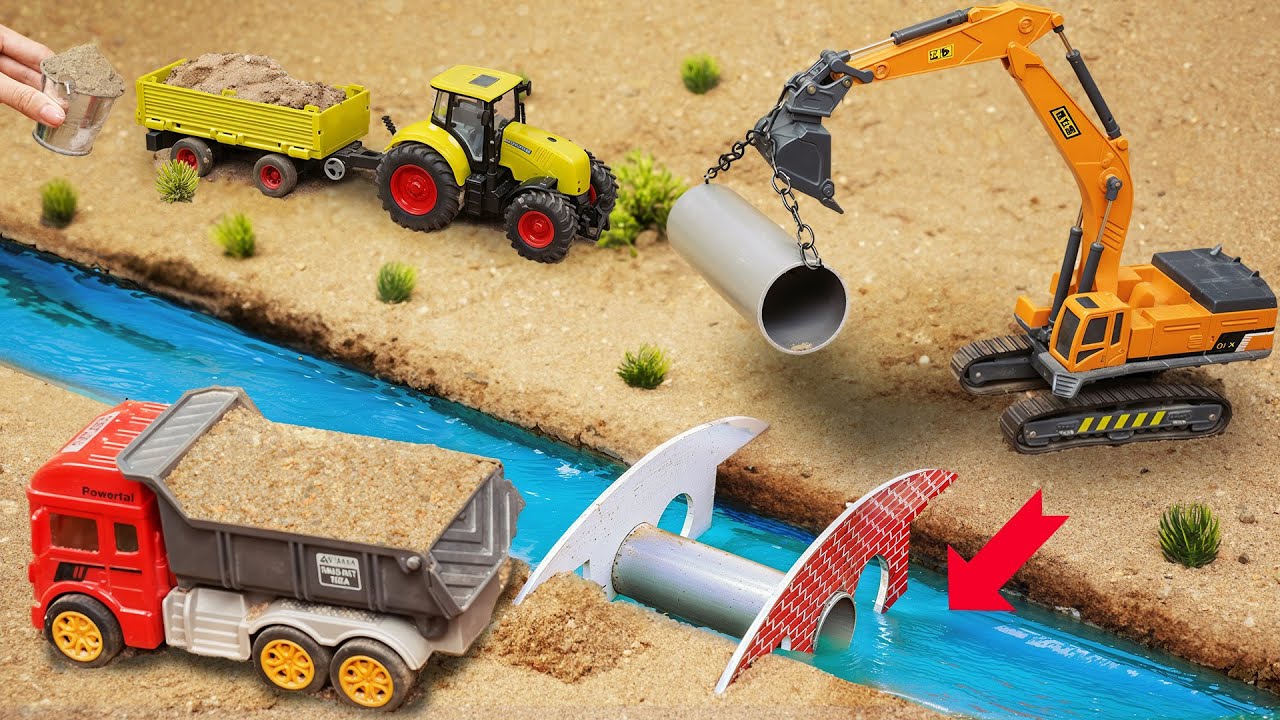 DIY Mini Bridge Science Project | Build a Concrete Mixer Truck, Bridge ...